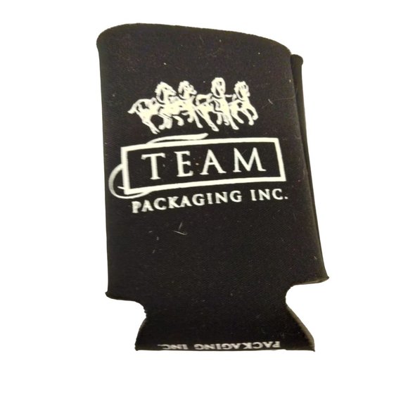 Team Packaging | Dining | Team Packaging Can Koozie Black White Horse ...